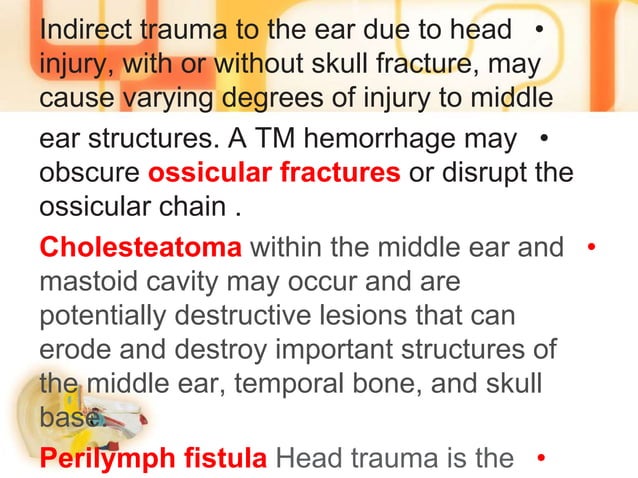 Ear trauma | PPTX | Death, Injury, or Military Conflict | Sensitive Topics