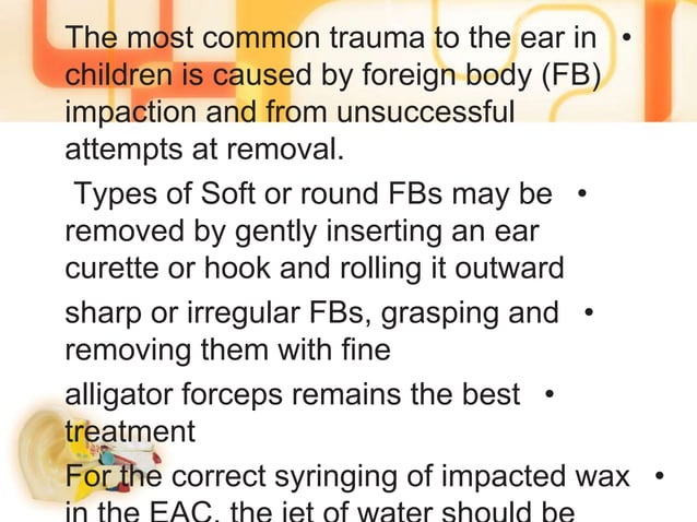 Ear trauma | PPTX | Death, Injury, or Military Conflict | Sensitive Topics