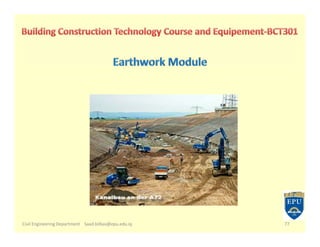 Earthworks or Groundworks | PDF