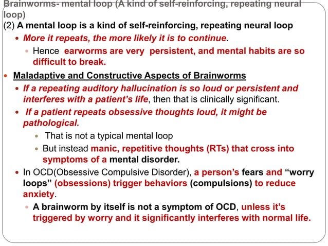 Earworms, brainworms, and mental information processing | PPT