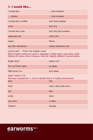 Earworms rapid japanese booklet | PDF