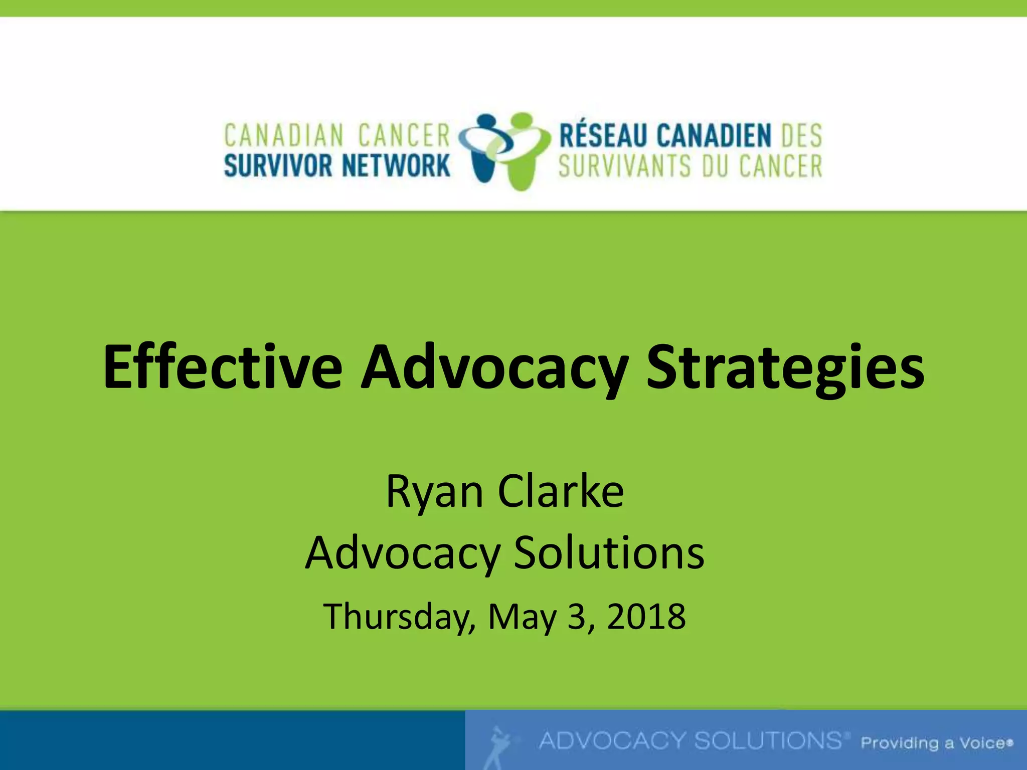 Effective Advocacy Strategies | PPTX