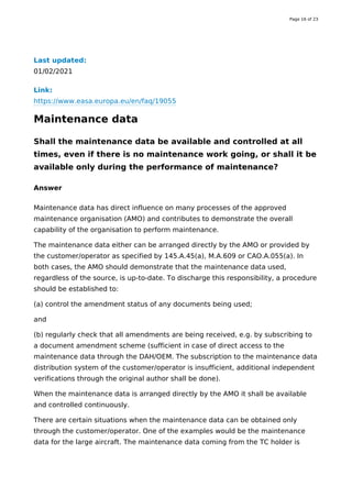EASA - Part145 SAHETY AIRCRAFT PROCEDURES | PDF