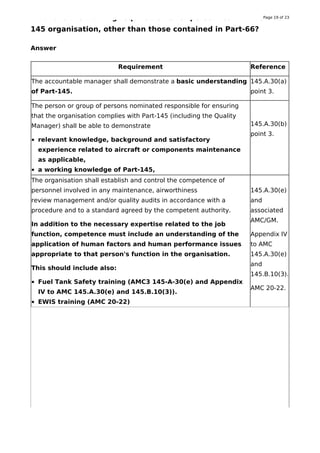 EASA - Part145 SAHETY AIRCRAFT PROCEDURES | PDF