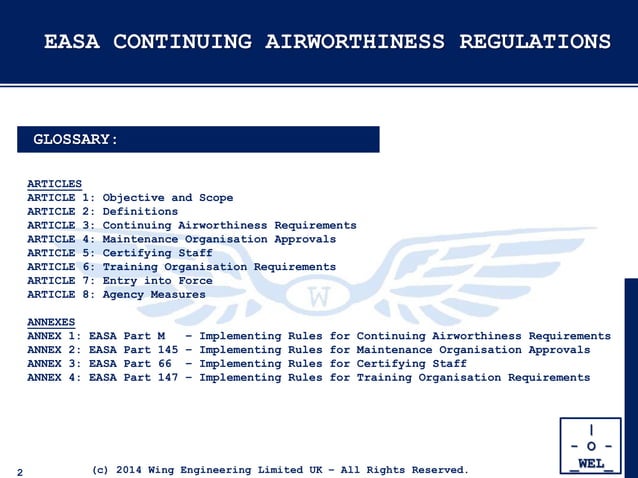 EASA Airworthiness Regulations Structure | PDF | Aviation Industry ...