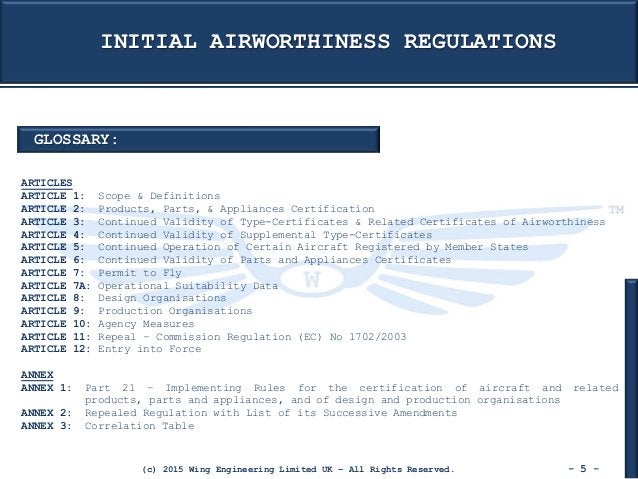 EASA Airworthiness Regulations Structure | PDF | Aviation Industry ...