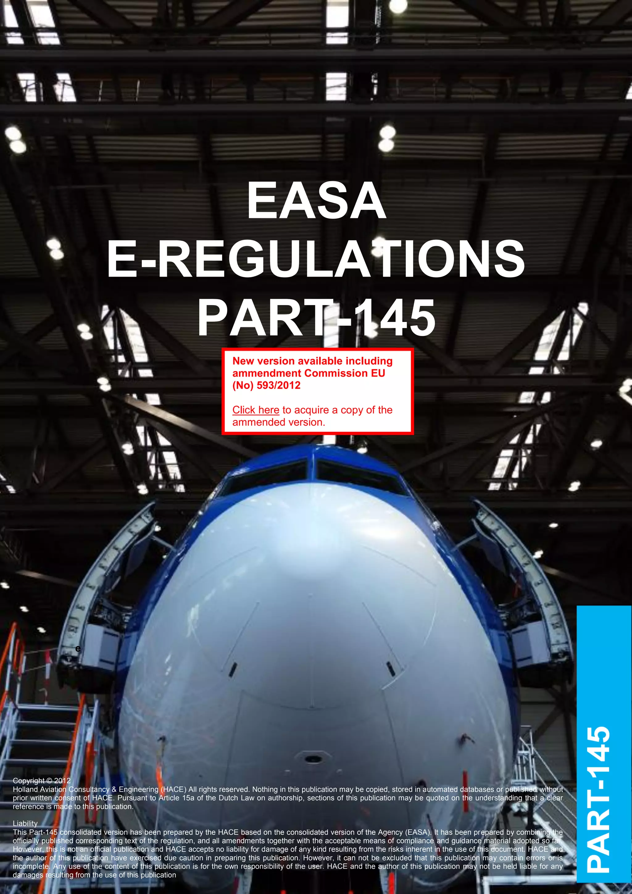 Easa e regulations part-145 | PDF | Aviation Industry | Industries