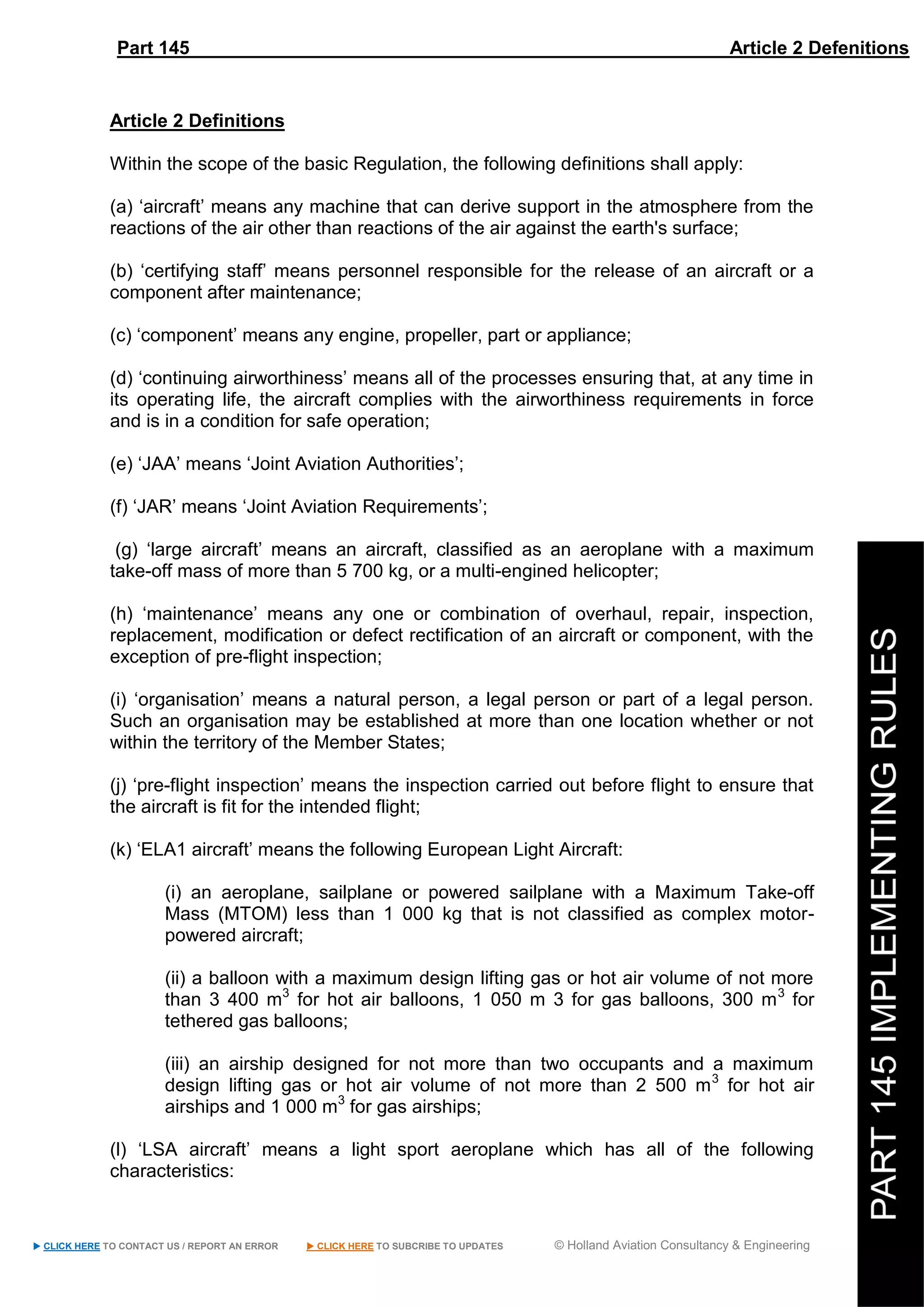 Easa e regulations part-145 | PDF | Aviation Industry | Industries