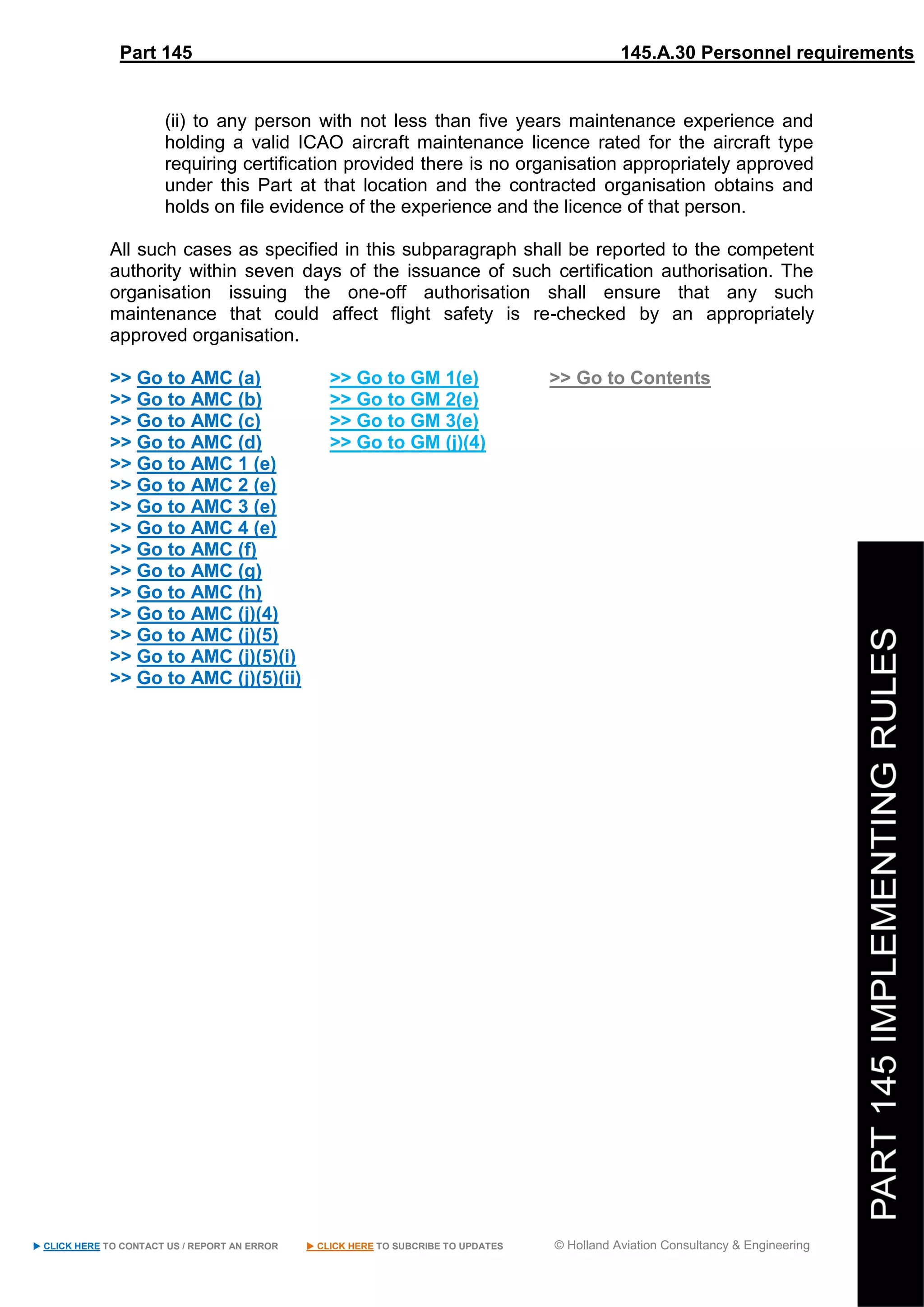 Easa e regulations part-145 | PDF