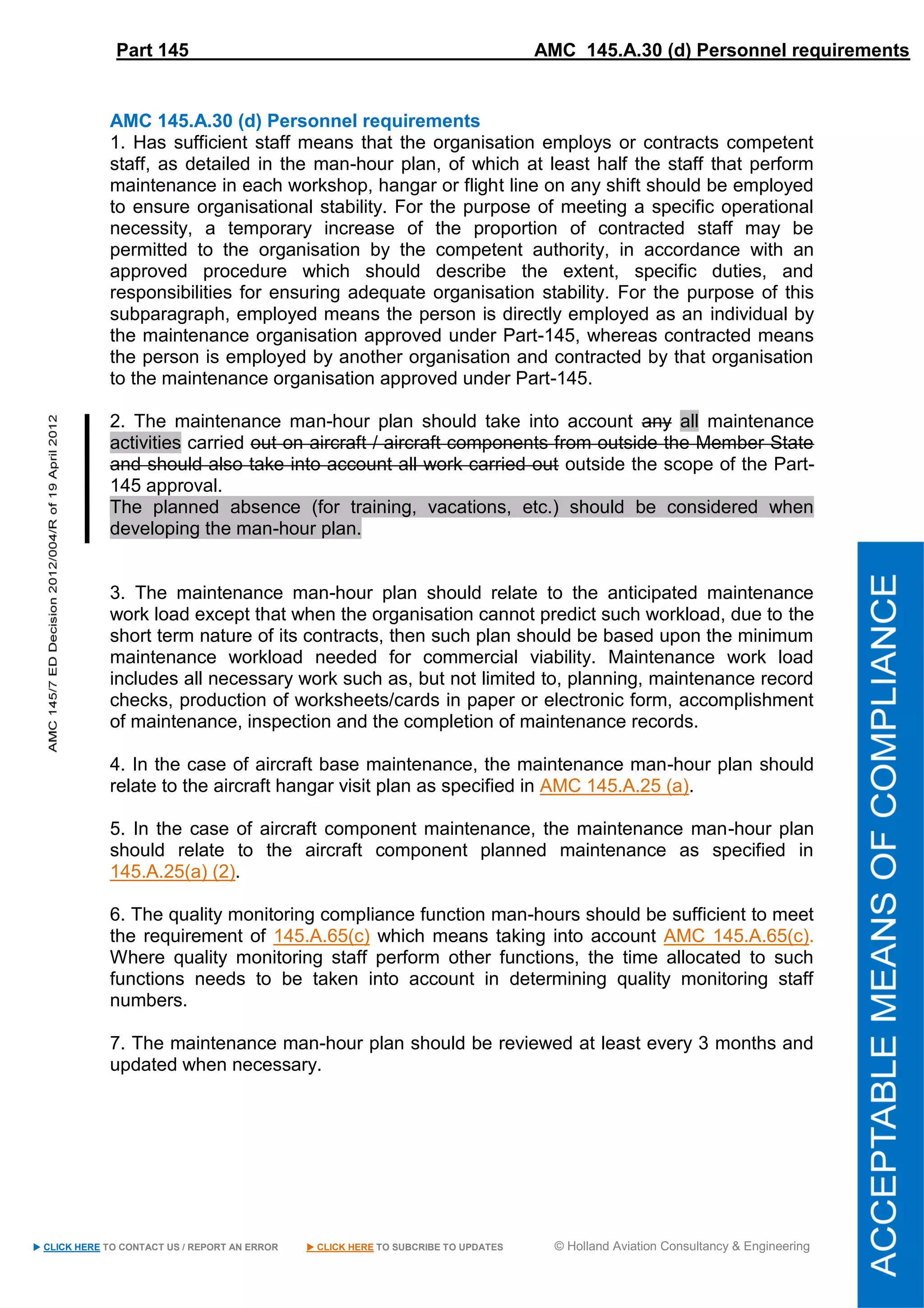 Easa e regulations part-145 | PDF