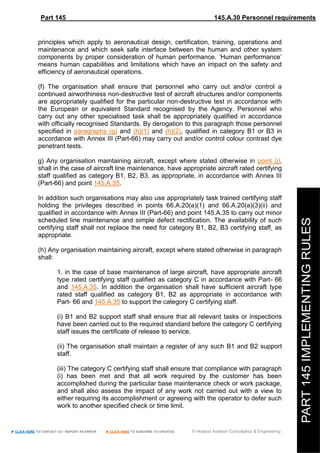 Easa e regulations part-145 | PDF