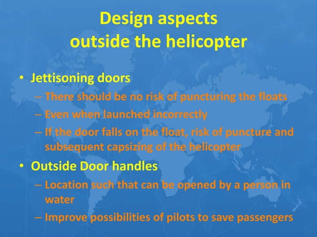EASA helicopter design from a survival training aspect[3] | PPTX