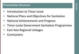 Sanitation Development in Timor Leste | PPSX