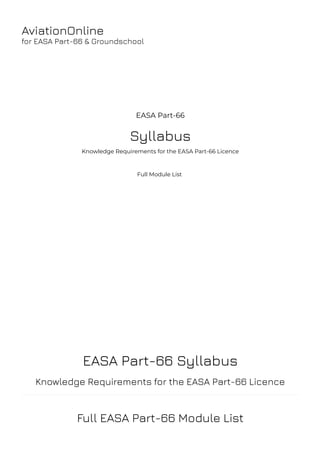 Easa part 66 syllabus | PDF