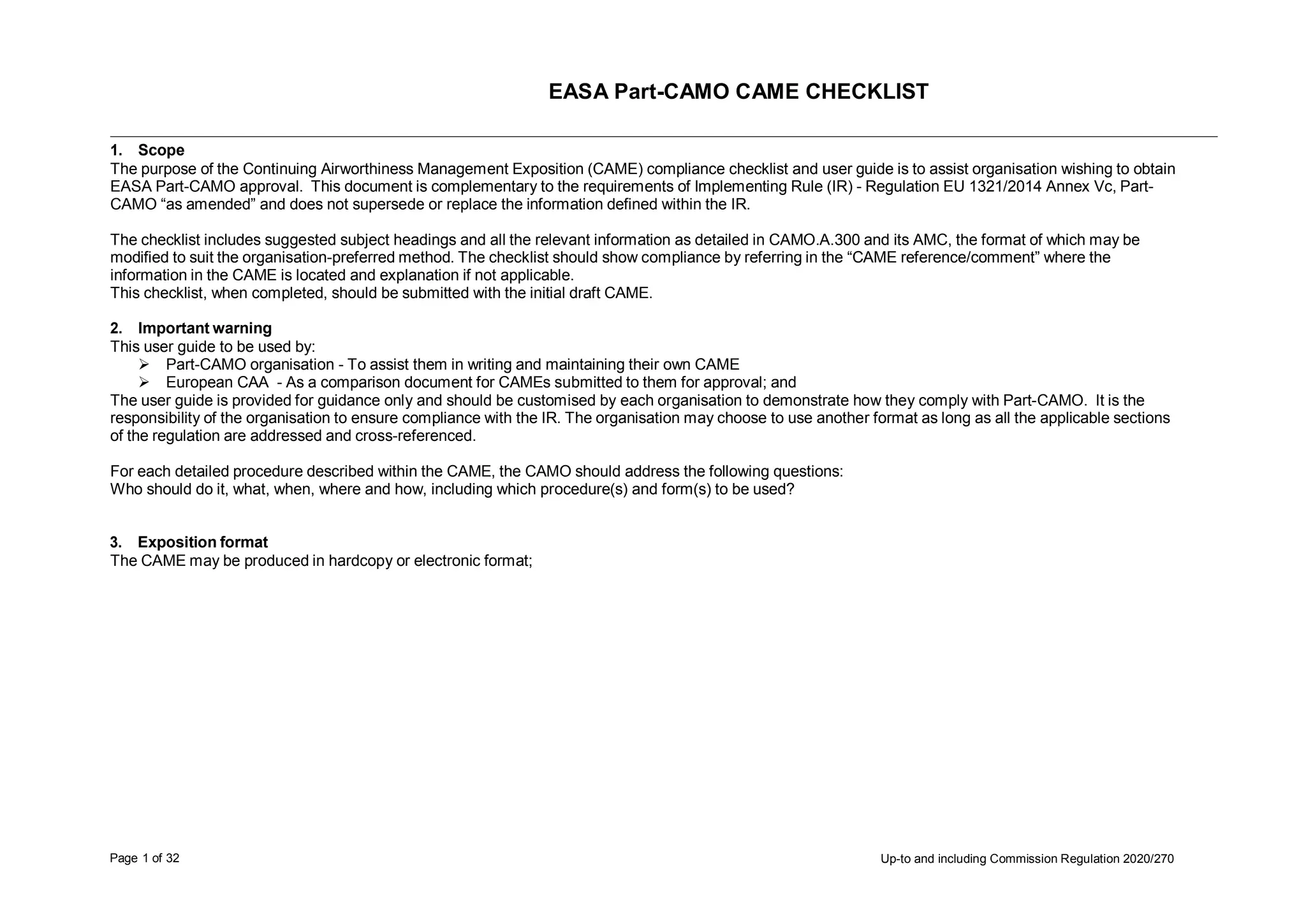 EASA_Part-CAMO_CAME_CHECKLIST - detailed.pdf