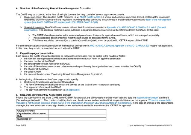 EASA_Part-CAMO_CAME_CHECKLIST - detailed.pdf | Business Administration ...