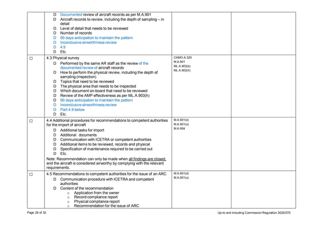 EASA_Part-CAMO_CAME_CHECKLIST - detailed.pdf | Business Administration ...