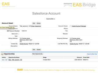 EAS Bridge - SAP Finance OD | PDF
