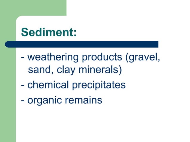 Easc116 Ch. 6 - Sedimentary Rocks | PPT
