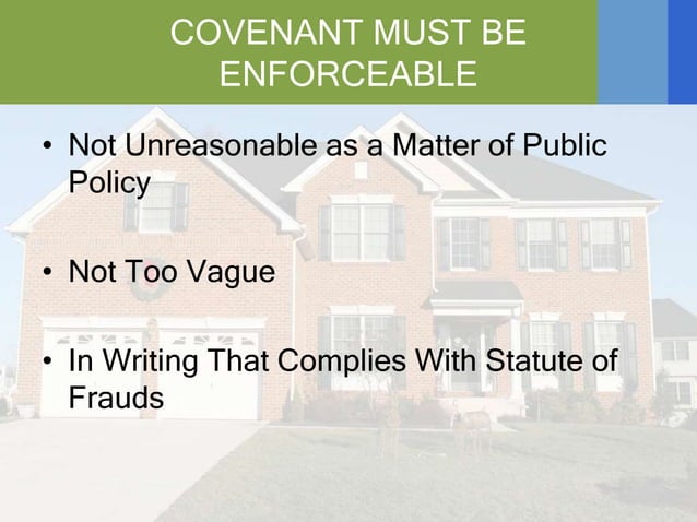 Easements II: Covenants and Equitable Servitudes | PPTX