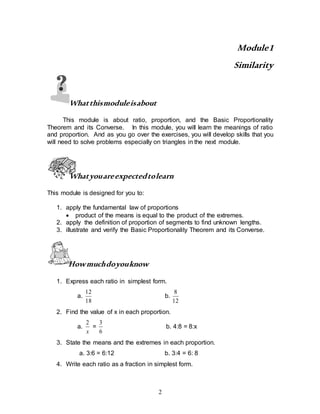 Module 1 similarity | PDF