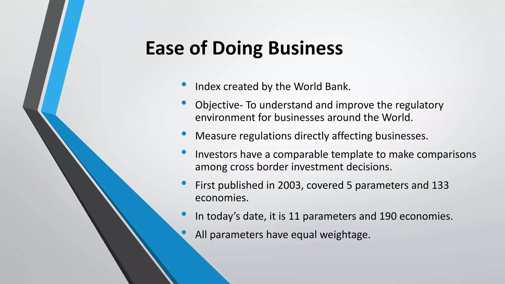 Ease of doing business in India | PPTX