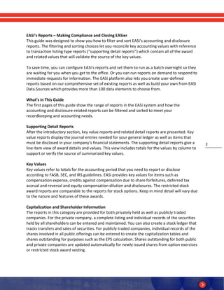 EASi Accounting Disclosure Guide | PDF