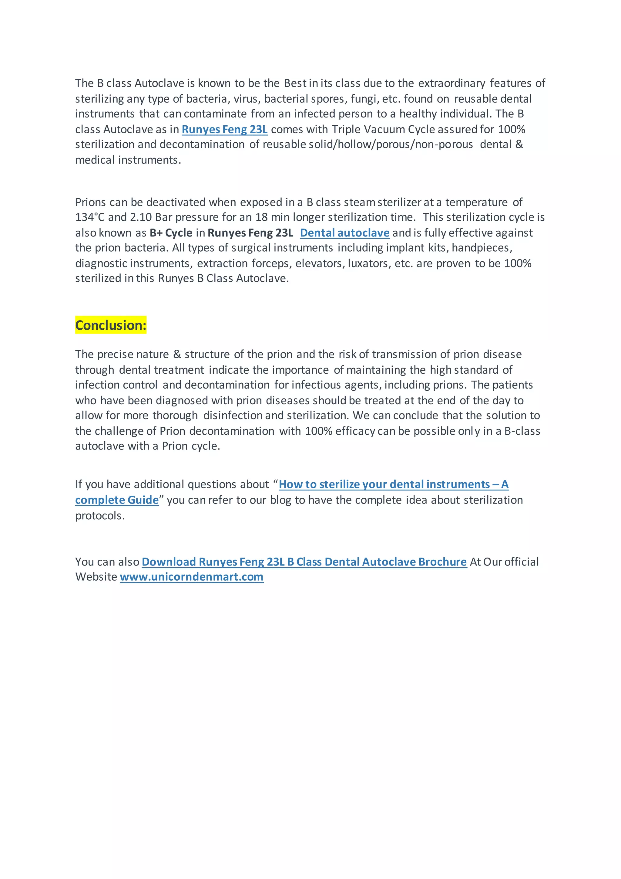 Why it is Easier to Succeed in Dental Surgery with Prion Cycle in ...