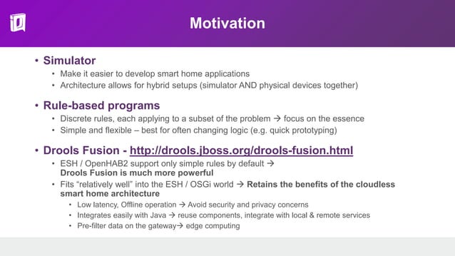 Easier smart home development with simulators and rule engines | PPT