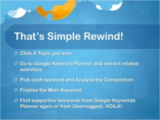 Easiest Keyword Research Method Explained! | PPT