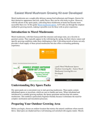 Easiest Morel Mushroom Growing Kit ever Developed.pdf