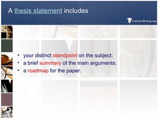 Easiest Way to Write a Thesis Statement | PPT