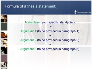 Easiest Way to Write a Thesis Statement | PPT