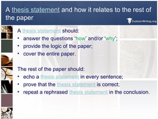 Easiest Way to Write a Thesis Statement | PPT