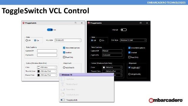 Easily Add Windows 10 Look Feel And New Components To Existing Vcl Ap 