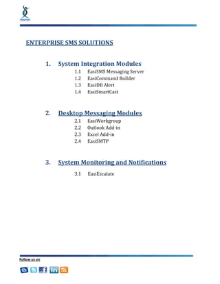 Easi Sms Enterprise Solutions Brochure | PDF