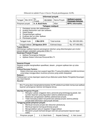 Eas mppl perencanaan proyek | PDF