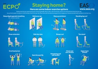 Lockdown indoor exercise plan infographic design | PPT