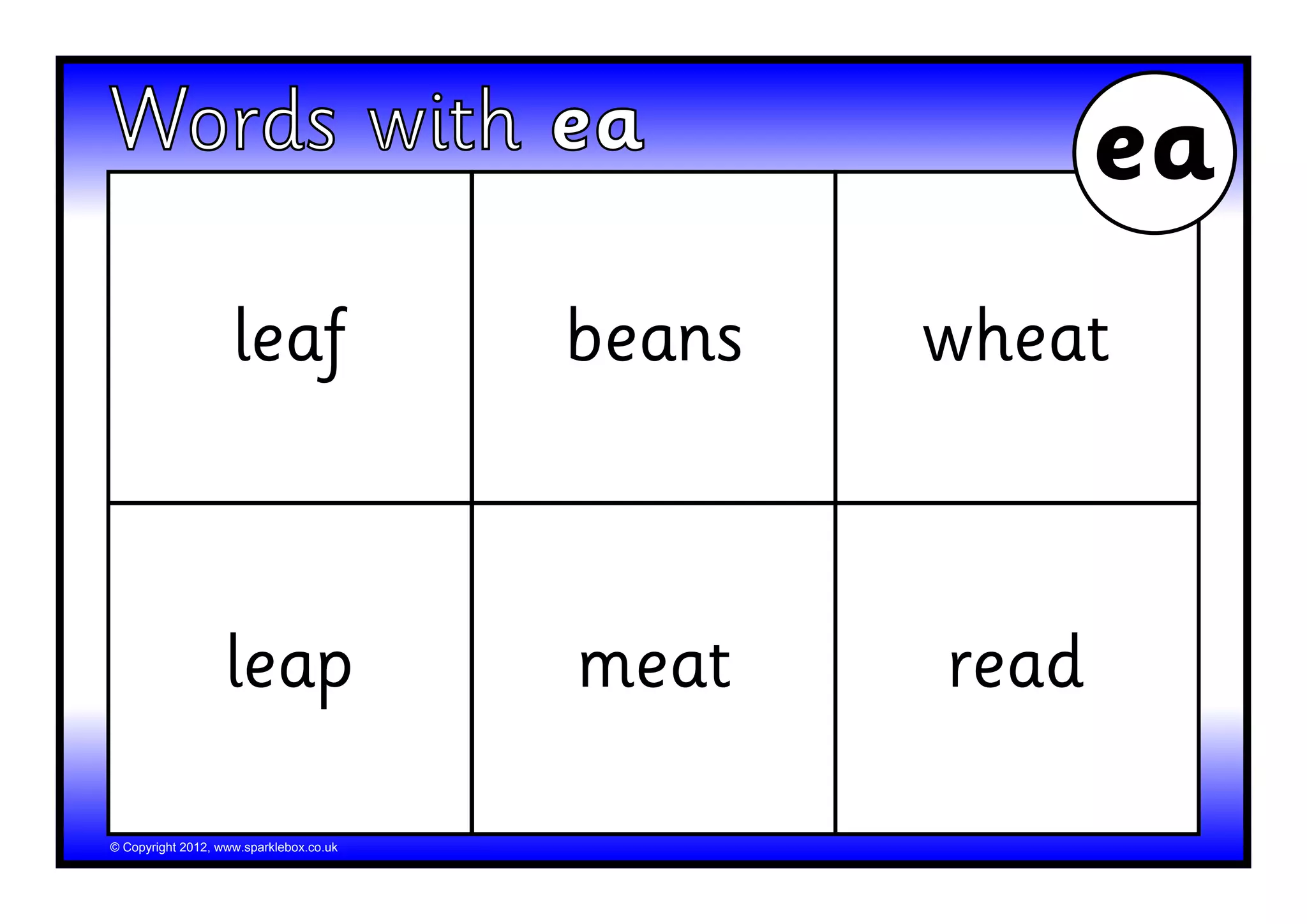 Ea sound words | PDF