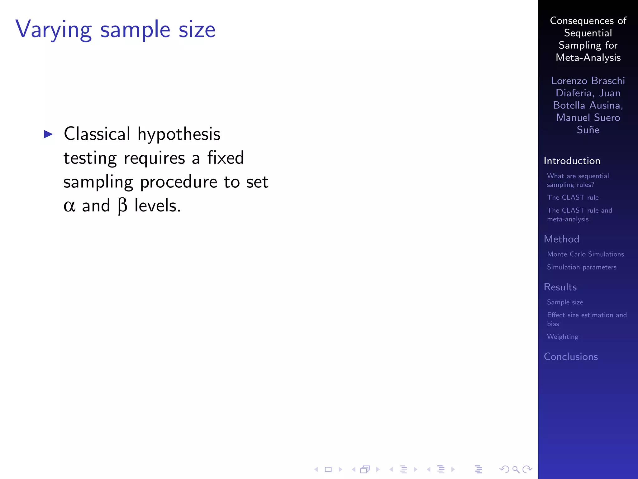 Consequences of Sequential Sampling for Meta-analysis | PPT