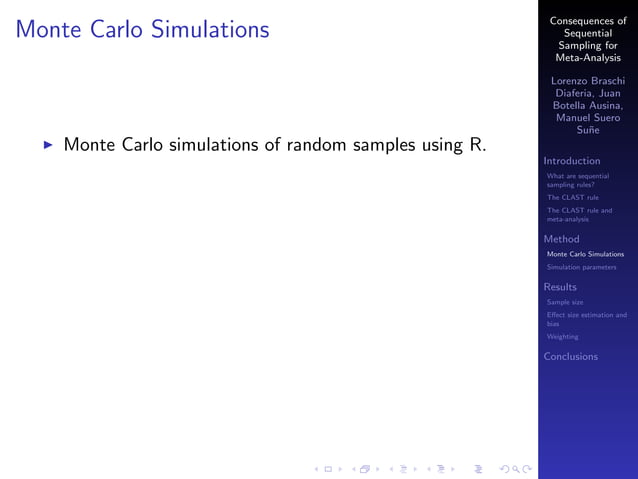 Consequences of Sequential Sampling for Meta-analysis | PPT