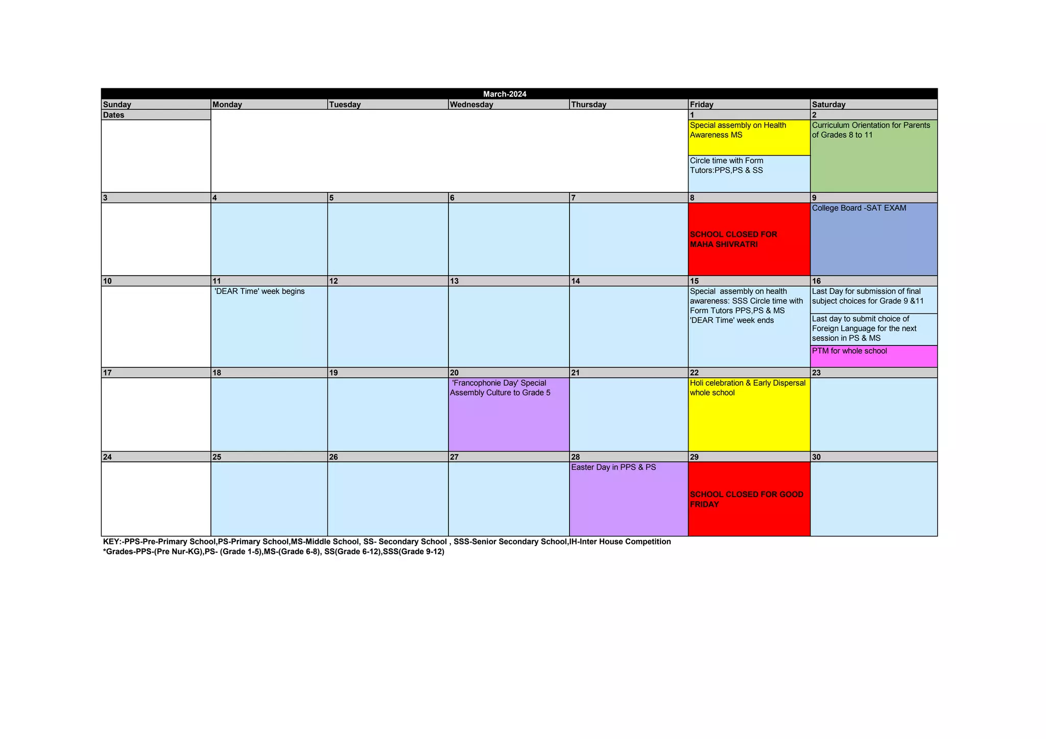 EAS school calendar 2023-24 (2).pdf | National & Civic Holidays | Holidays