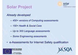 E-Assessment through the SOLAR Project | PPT