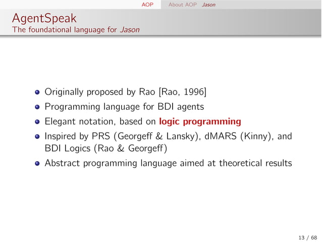 T3 Agent oriented programming languages | PPT