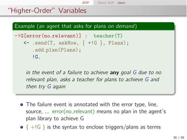 T3 Agent oriented programming languages | PPT