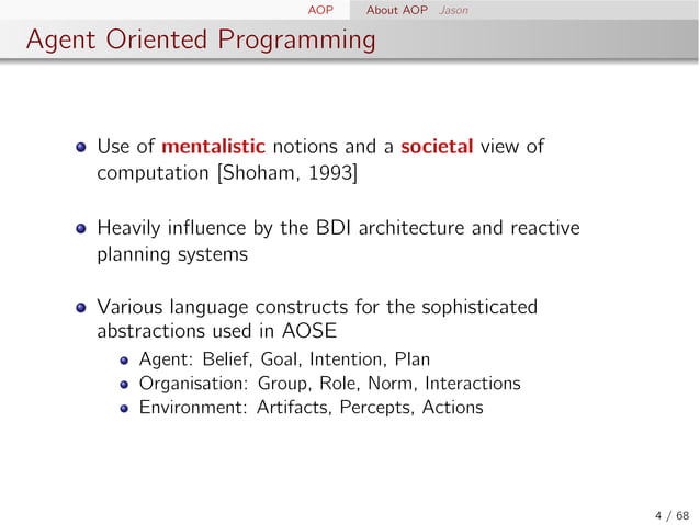 T3 Agent oriented programming languages | PPT