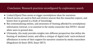 Telling stories about (re)search: research practices reconfigured by digital search technologies ...