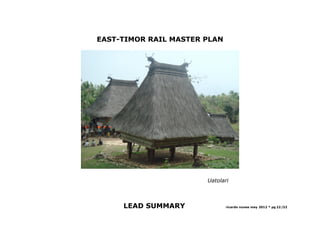 East timor rail master plan slsh | PDF