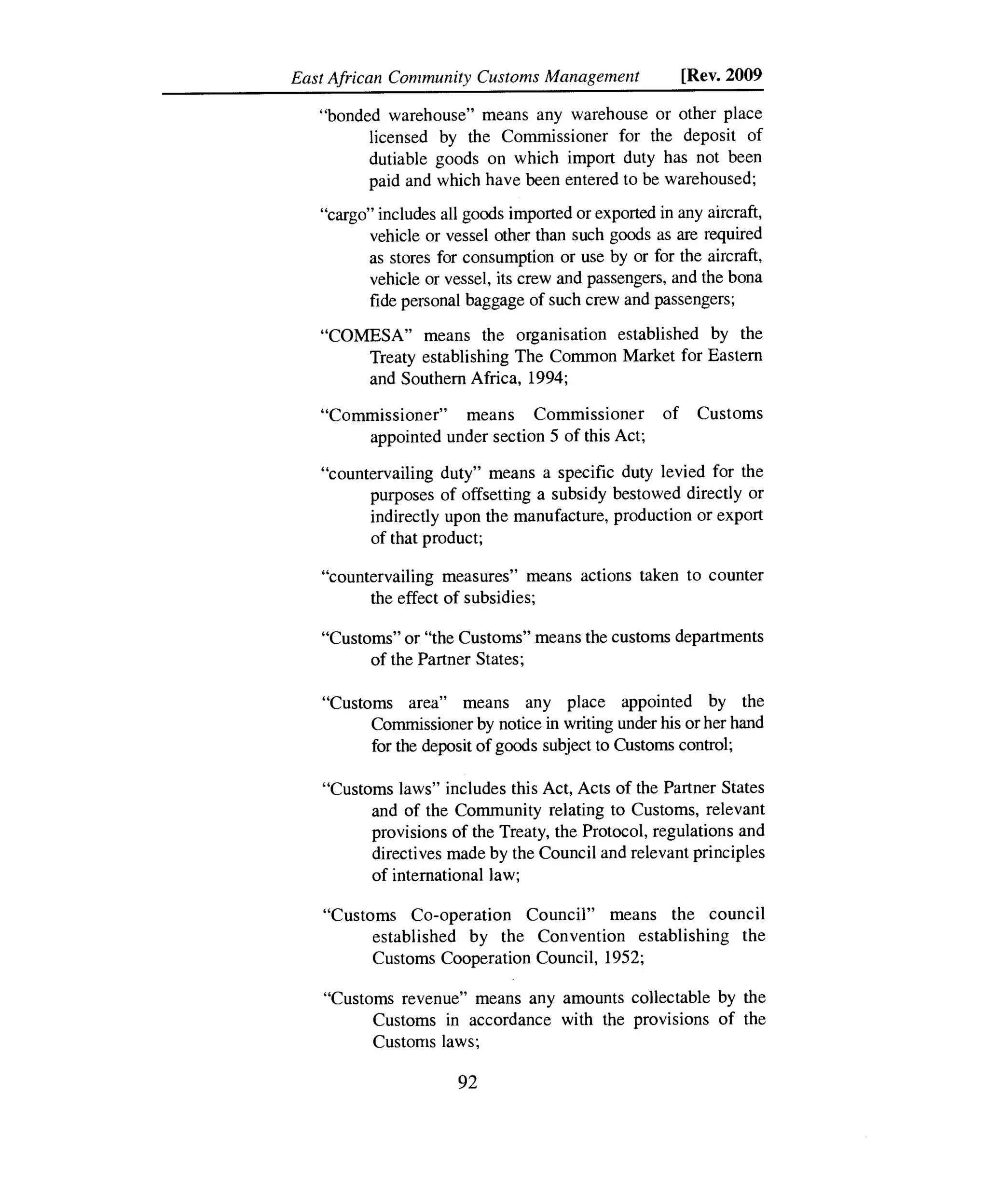 East african community_customs_management_act_2004 | PDF