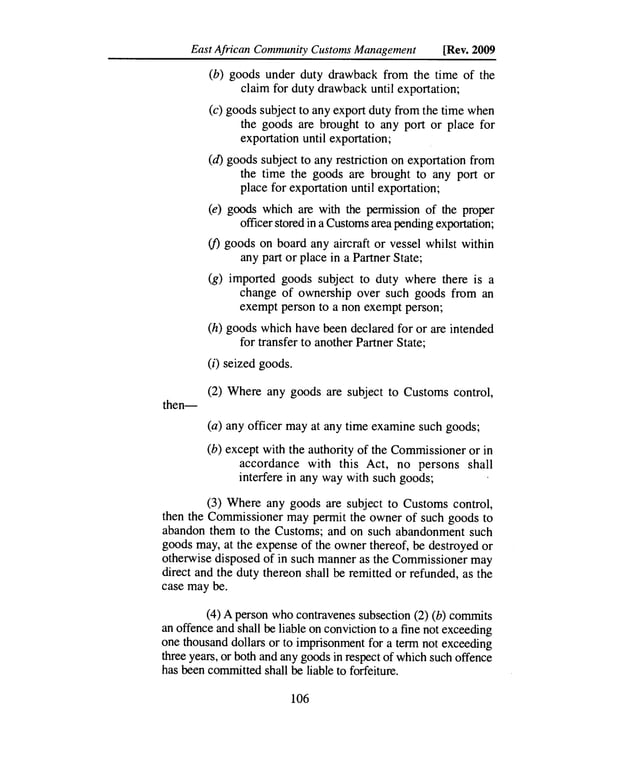 East african community_customs_management_act_2004 | PDF